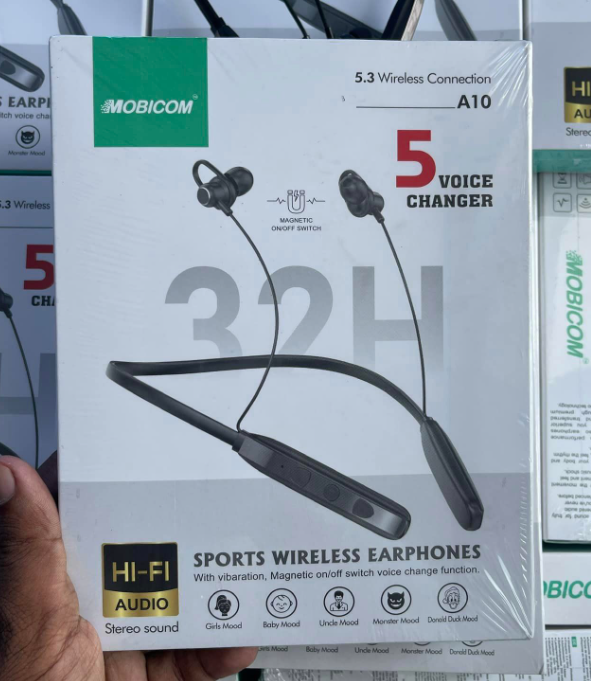 MOBICOM A10 32 Hrs |Voice Changer Neckband